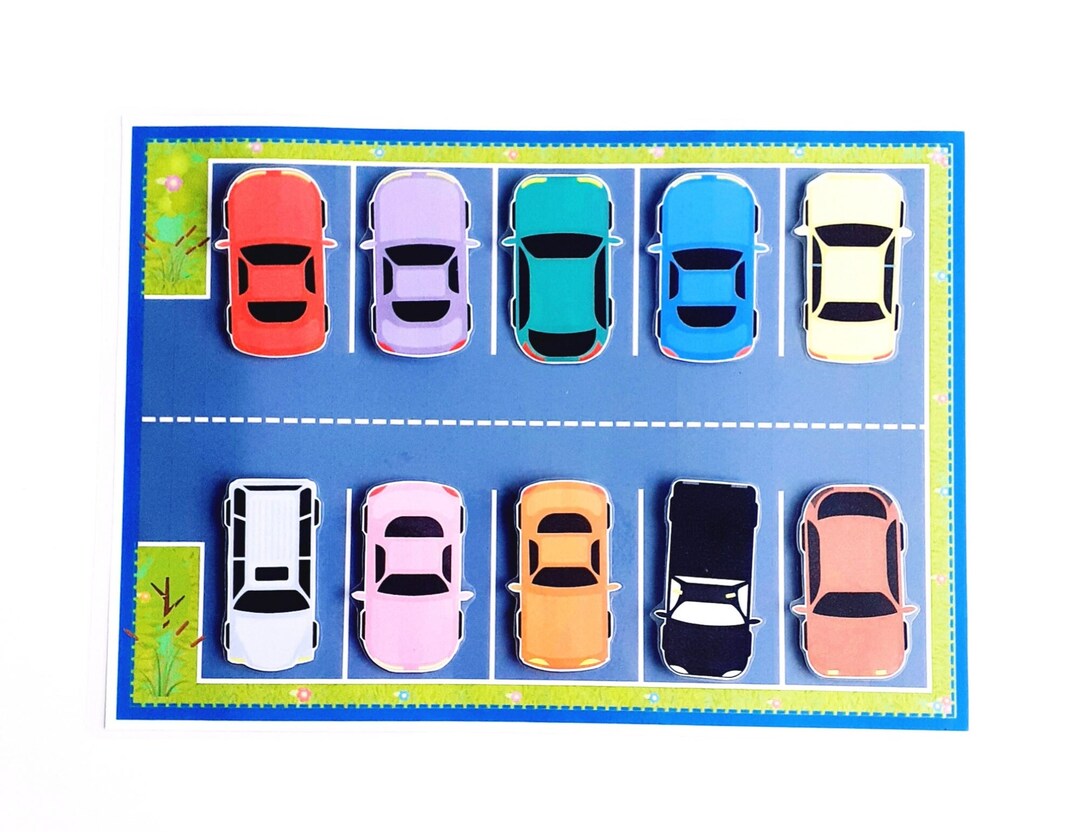 Color Sorting Matching Car Game and Fine Motor Skills - Etsy