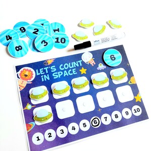 Space Counting Activity Numbers 1 to 10 Count for Kids - Etsy
