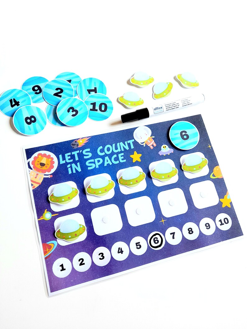 Space Counting Activity Numbers 1 to 10 Count for Kids - Etsy