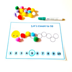 Caterpillar Counting Activity Numbers 1 to 10 Count for Kids - Etsy