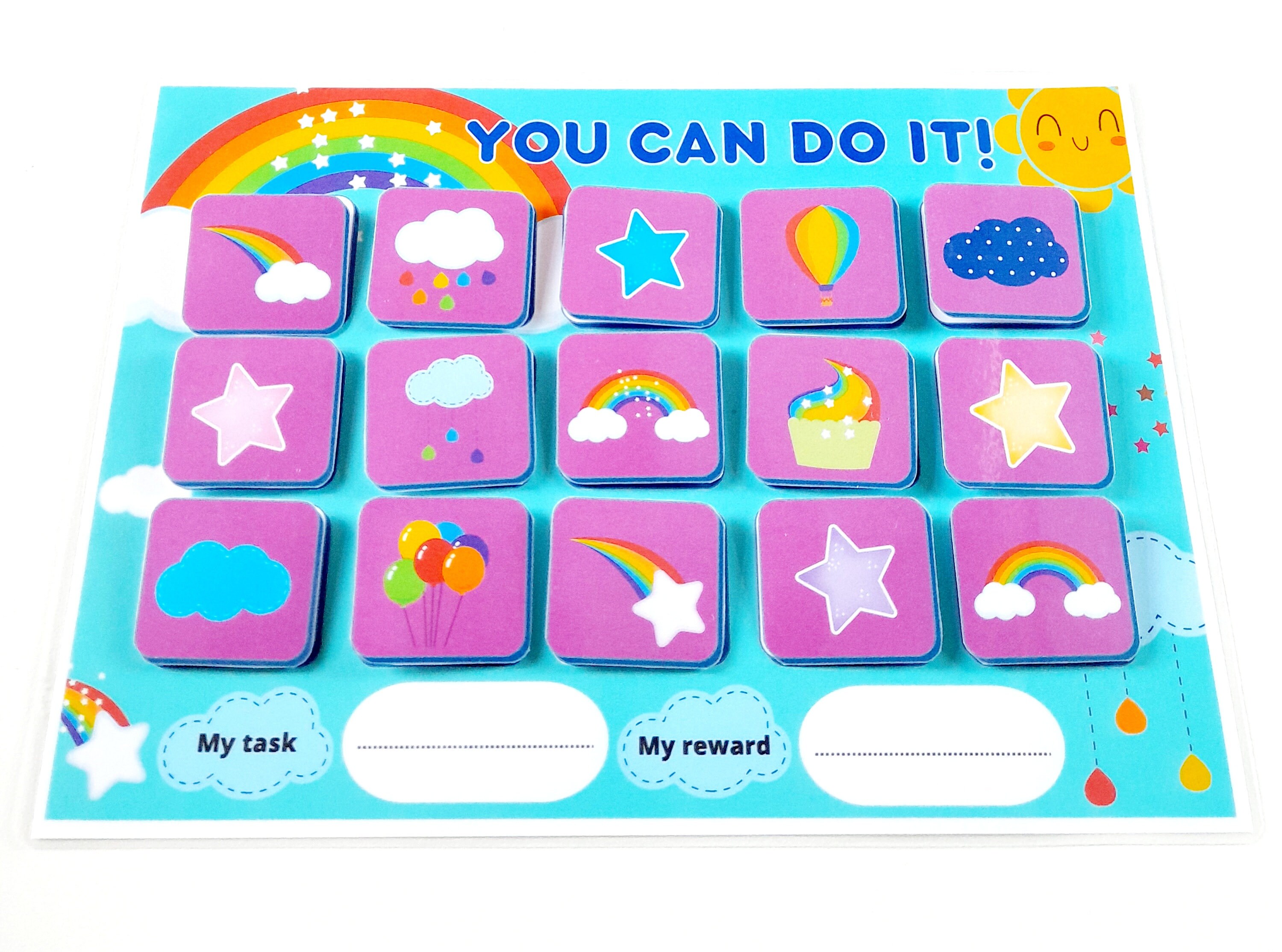 Rainbow Reward Chart Printable Behavior Chart Responsibility - Etsy