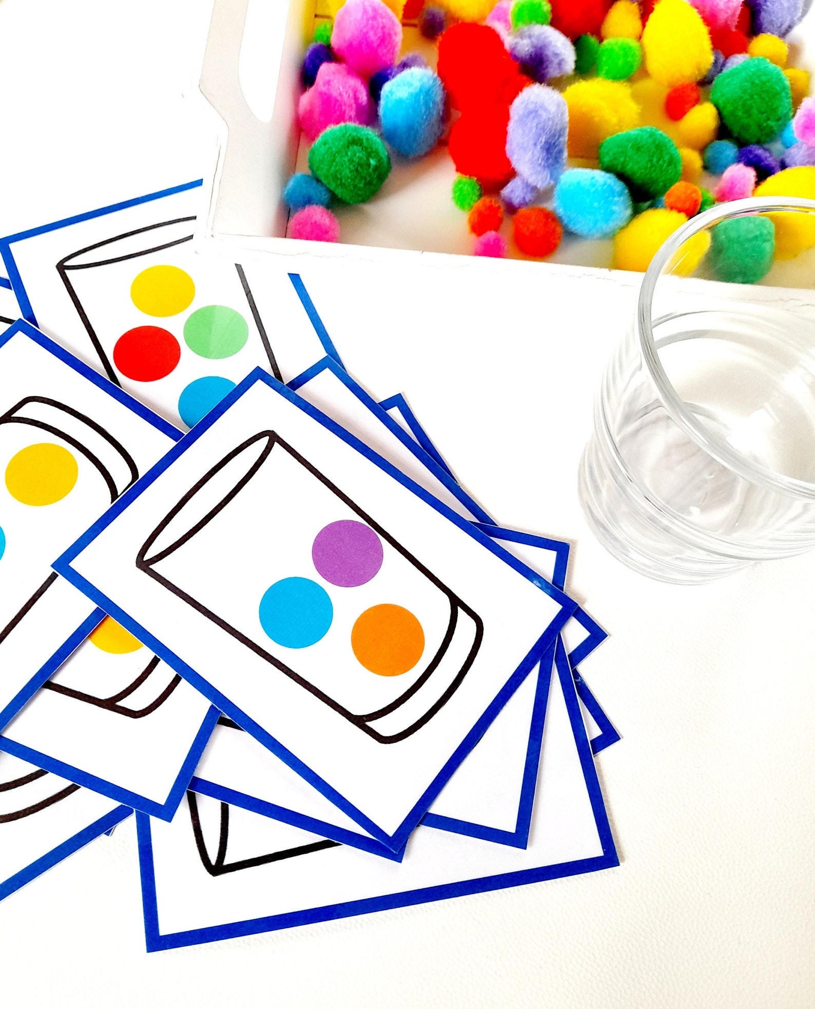 Color Activity With Pompoms and Fine Motor Activities for - Etsy