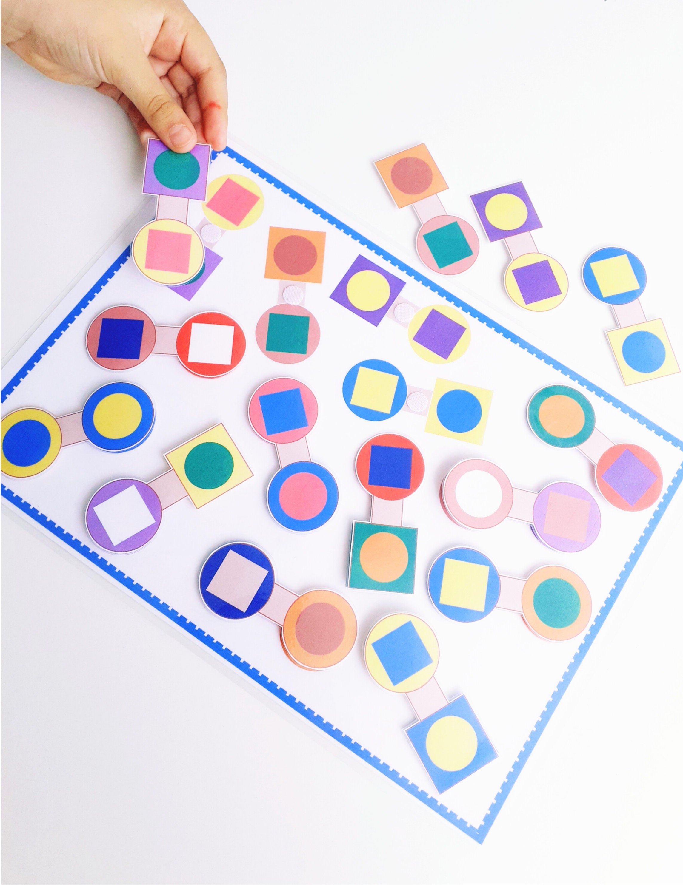 Shape Matching Activity Shape Matching Game Fine Motor - Etsy