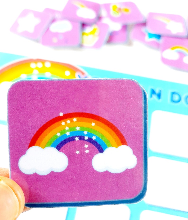 Rainbow Reward Chart Printable Behavior Chart Responsibility - Etsy