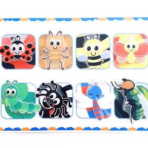 Bug Matching Game, Bug Matching , Animal Matching Activity, Printable ...