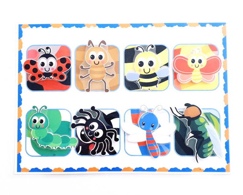 Bug Matching Game, Bug Matching , Animal Matching Activity, Printable ...