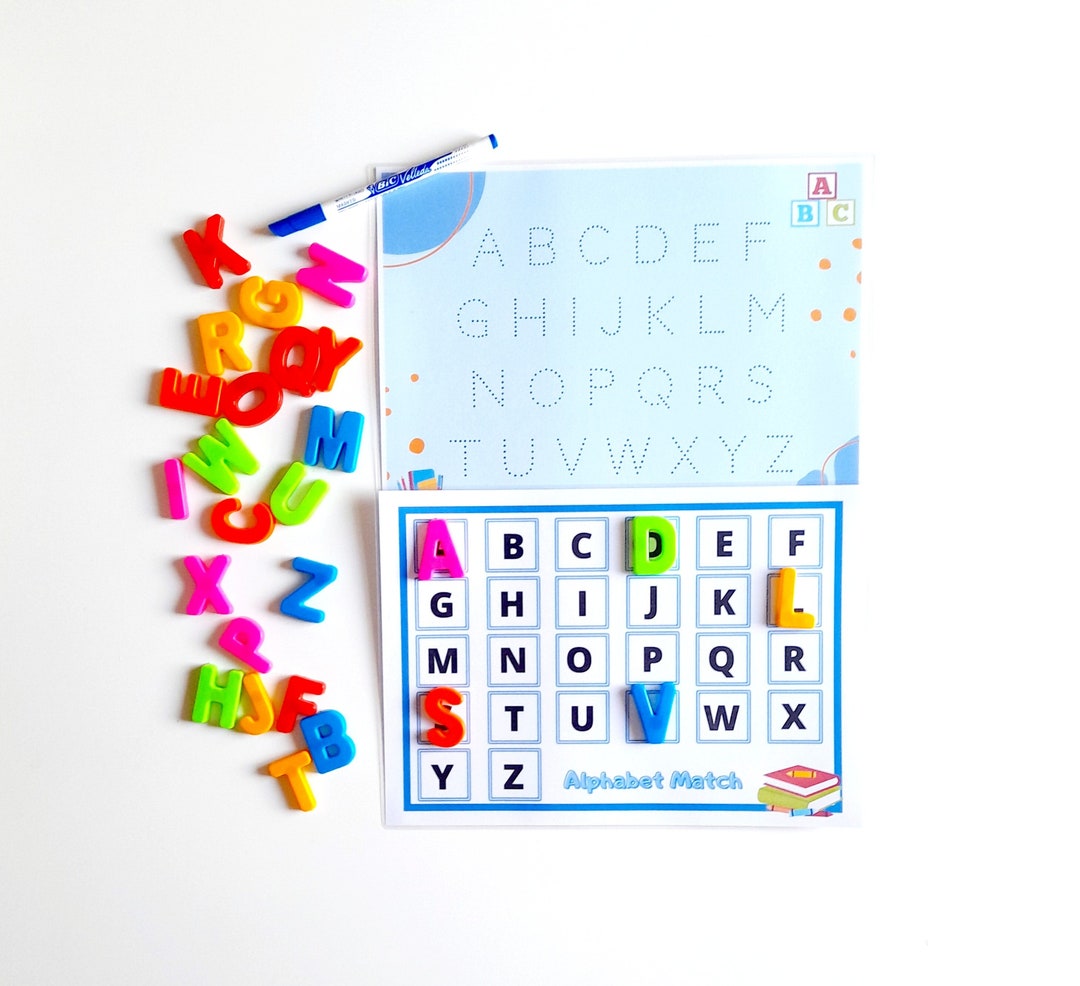 Match the Letters and Tracing Alphabet - Etsy