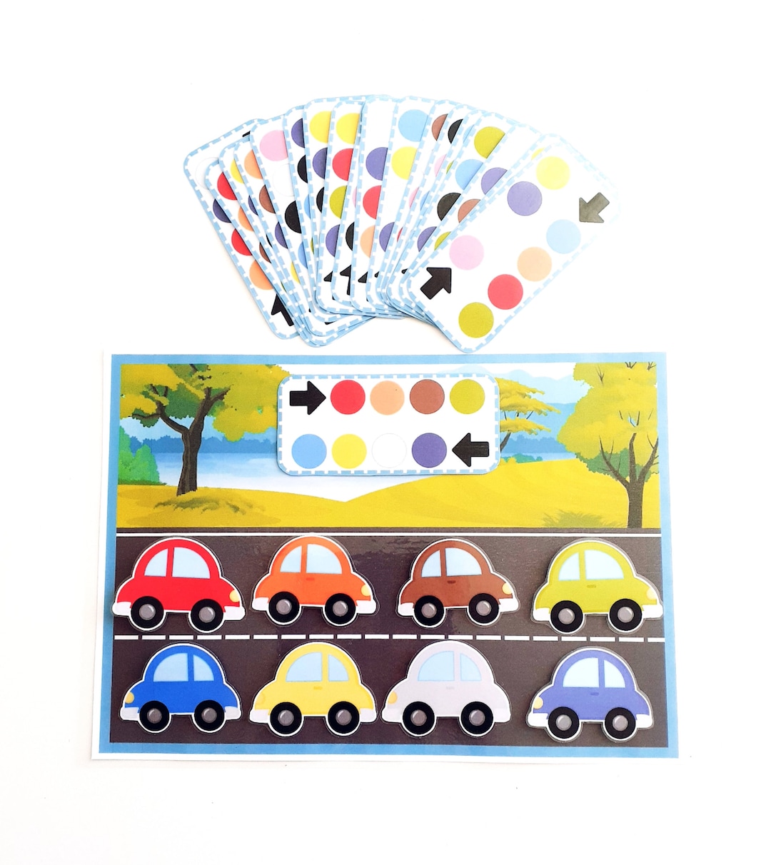 Car Pattern Activity, Colors Matching and Fine Motor Skills - Etsy
