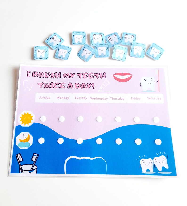 Teeth Brushing Chart Calendar for Kids and Daily Healthy Teeth - Etsy