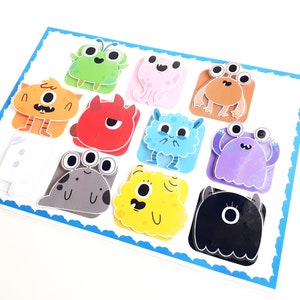 Monster Color Matching Worksheet, Printable Color Matching , Learning ...