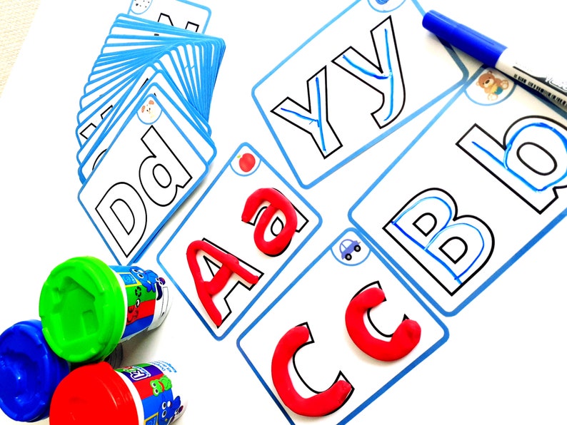 Alphabet Play Dough Mat Play Dough Activity Alphabet - Etsy