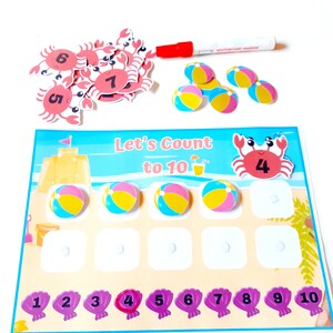 Summer Counting Activity Numbers 1 to 10 Count for Kids - Etsy