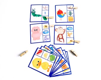 Animals and Their Food Matching Activity, Fine Motor Skills, Animals ...