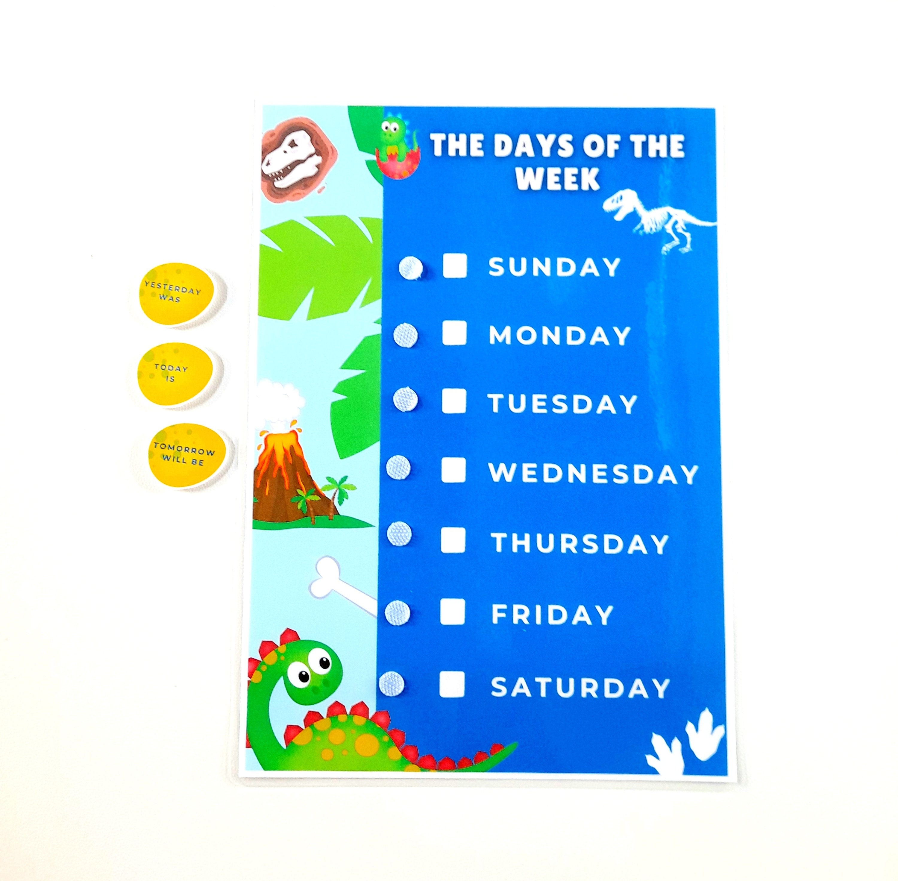 Calendar the Days of the Week, Dinosaur Calendar, Printable Home School ...