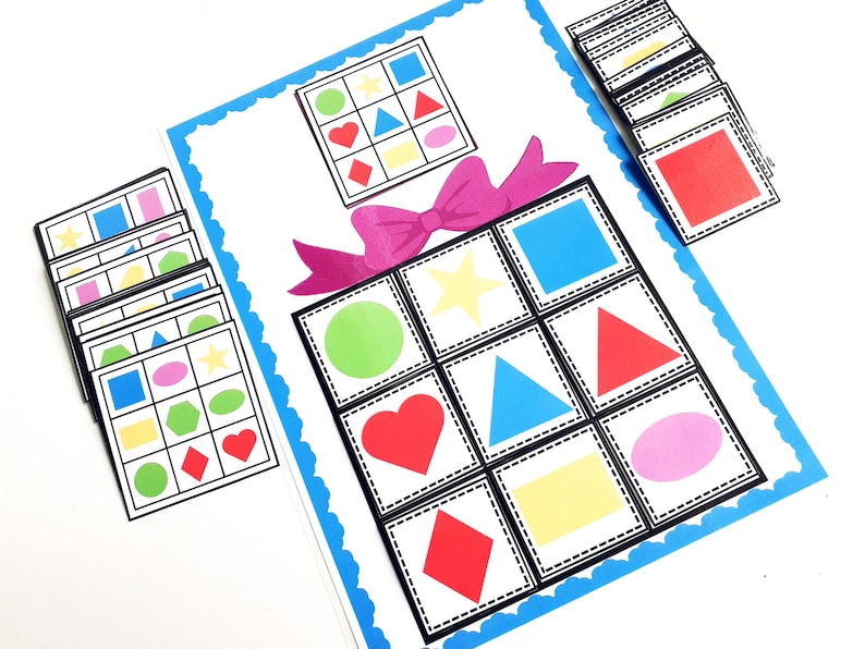 Shape Pattern Activity Pattern Strips Shape Matching Game - Etsy