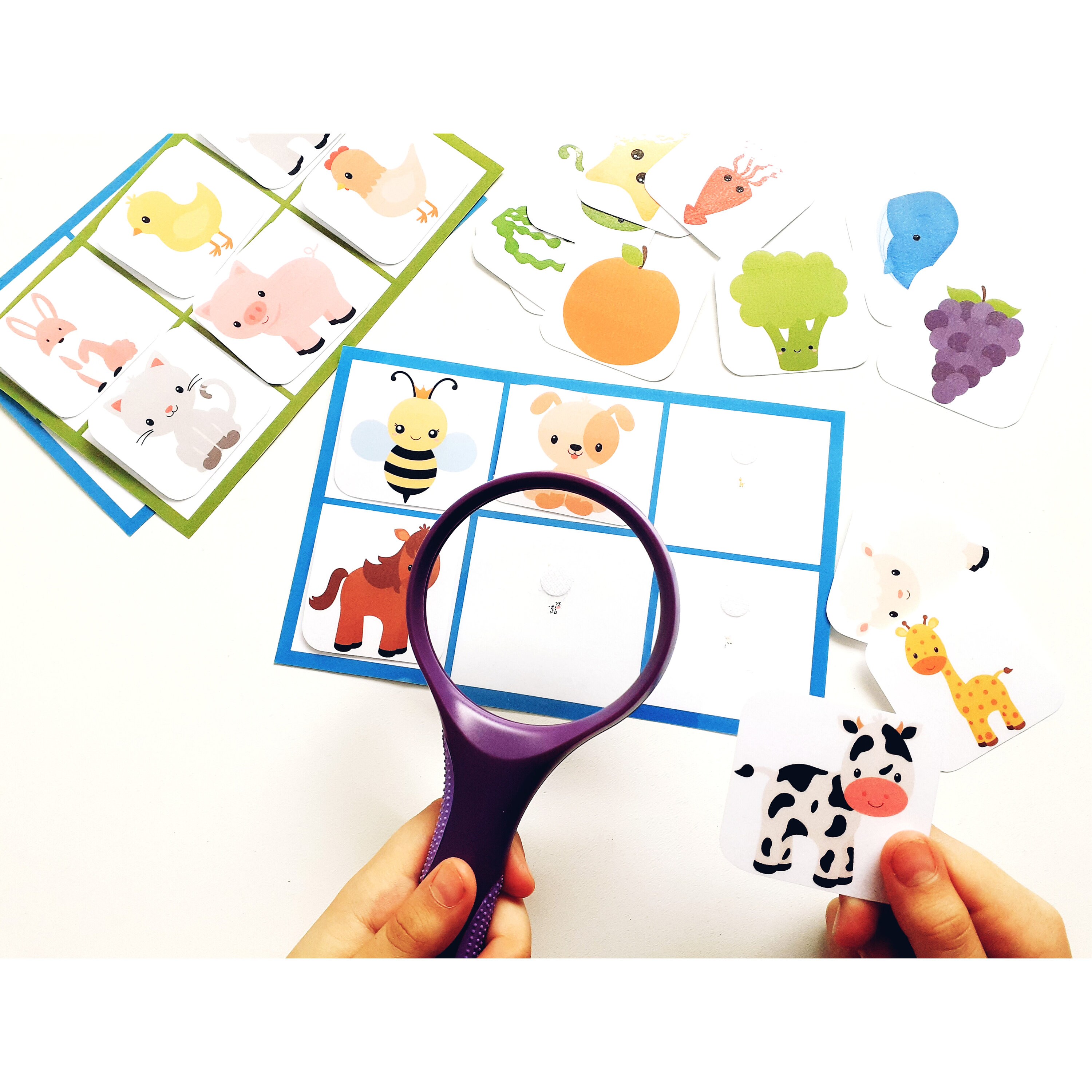 Magnifying Matching Activity, Fine Motor Skills. - Etsy