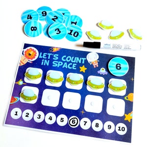 Space Counting Activity Numbers 1 to 10 Count for Kids - Etsy