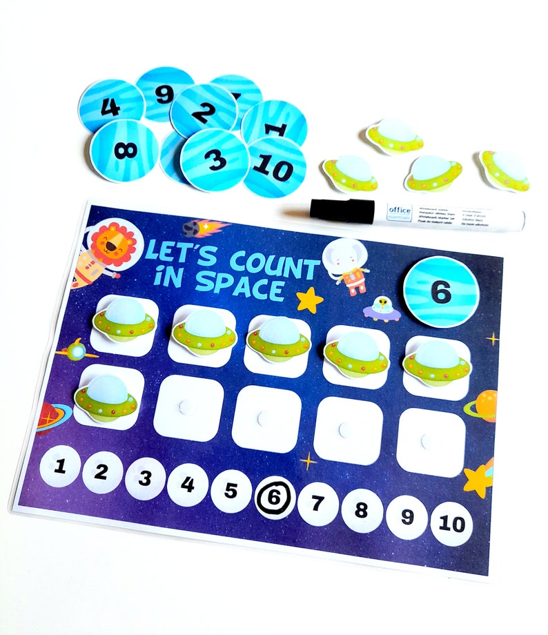 Space Counting Activity Numbers 1 to 10 Count for Kids - Etsy