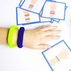 Pattern Activity With Hair Ties, Fine Motor Skills, Homeschool ...