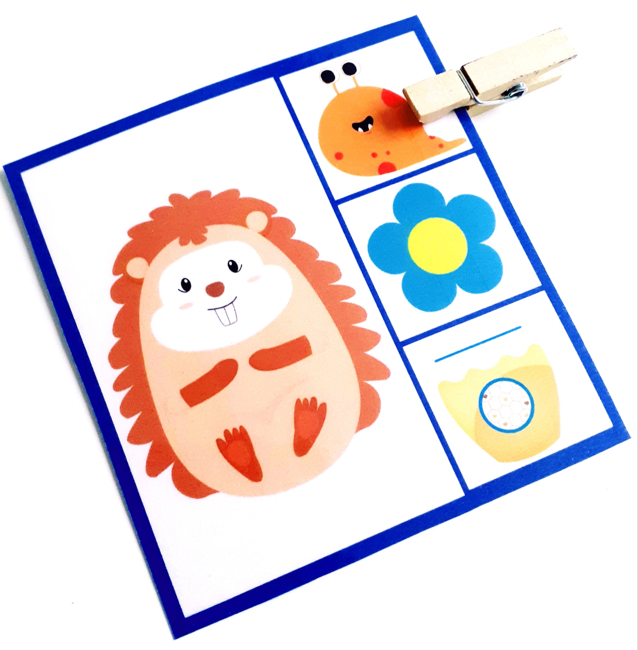 Animals Food, Fine Motor Skills, Animal Matching Game - Etsy