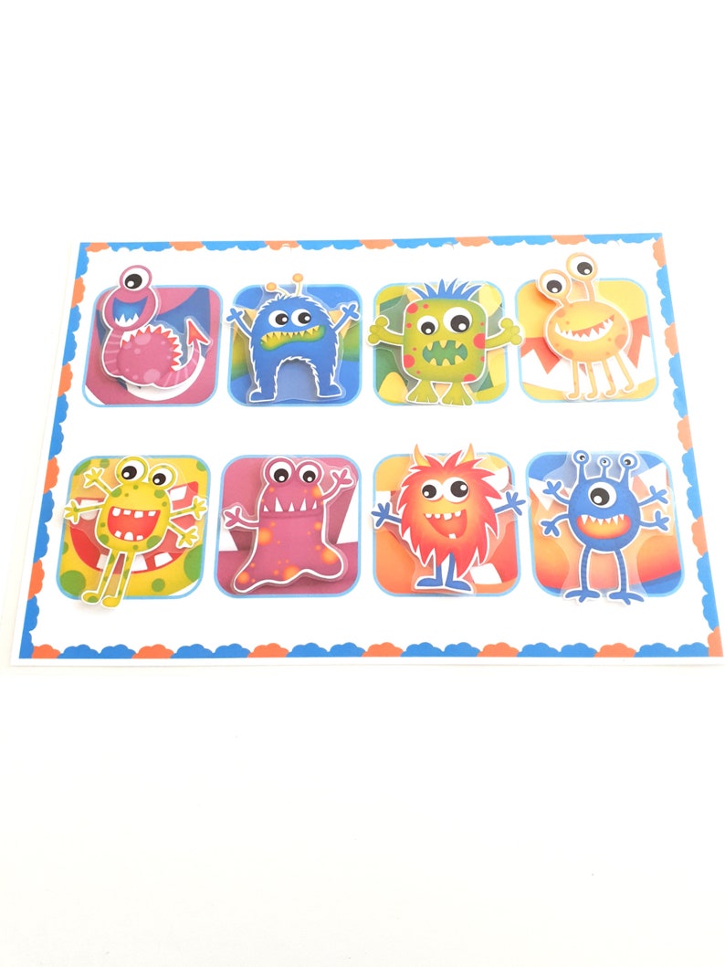 Monster Matching Game Animal Matching Activity - Etsy Australia