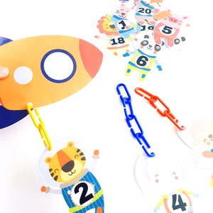 Space Counting Activity, Learn Numbers 1-20, Fine Motor Skills, 1-20 ...