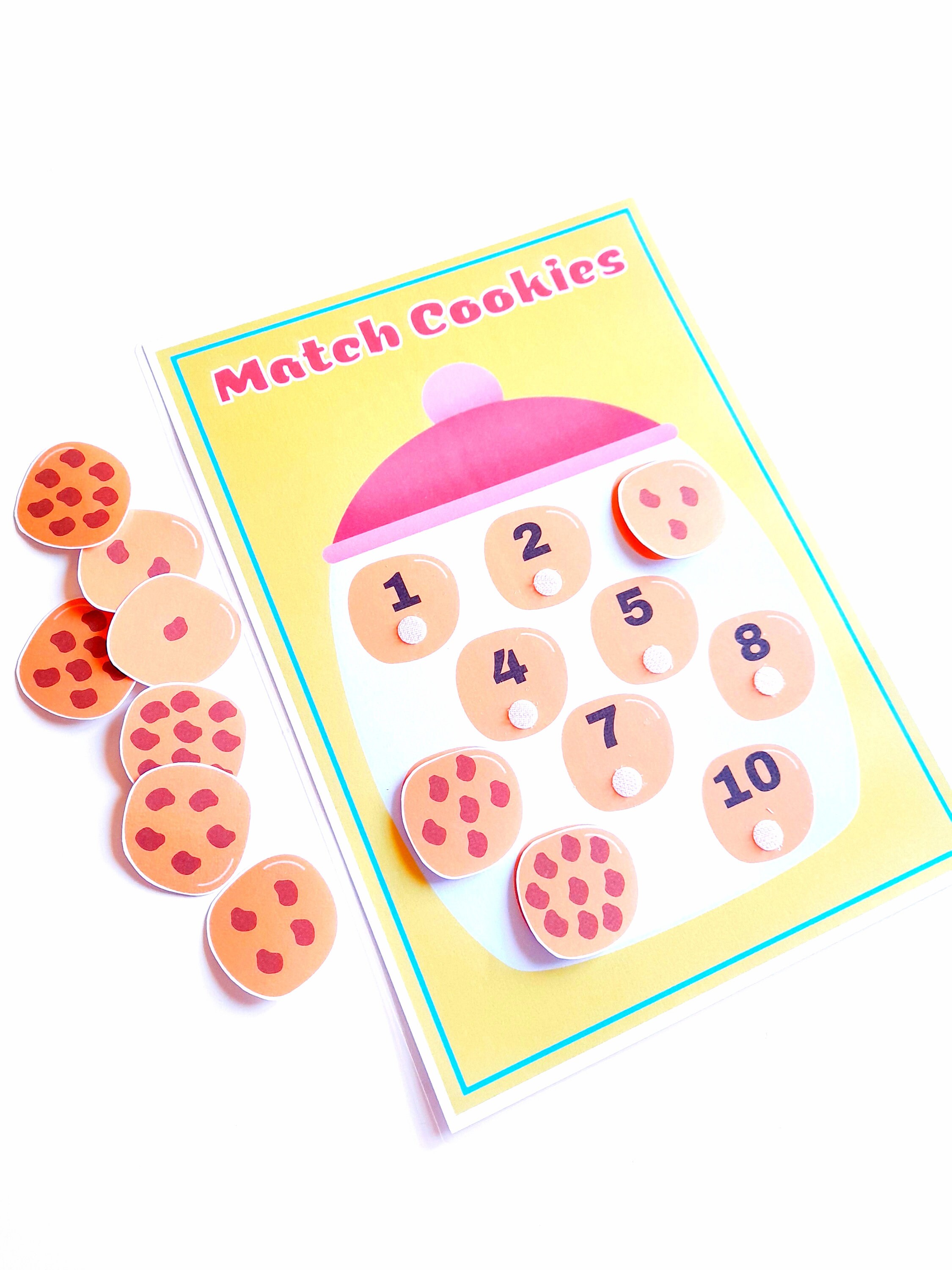 Match Cookies, Printable Learning Numbers for Toddlers - Etsy