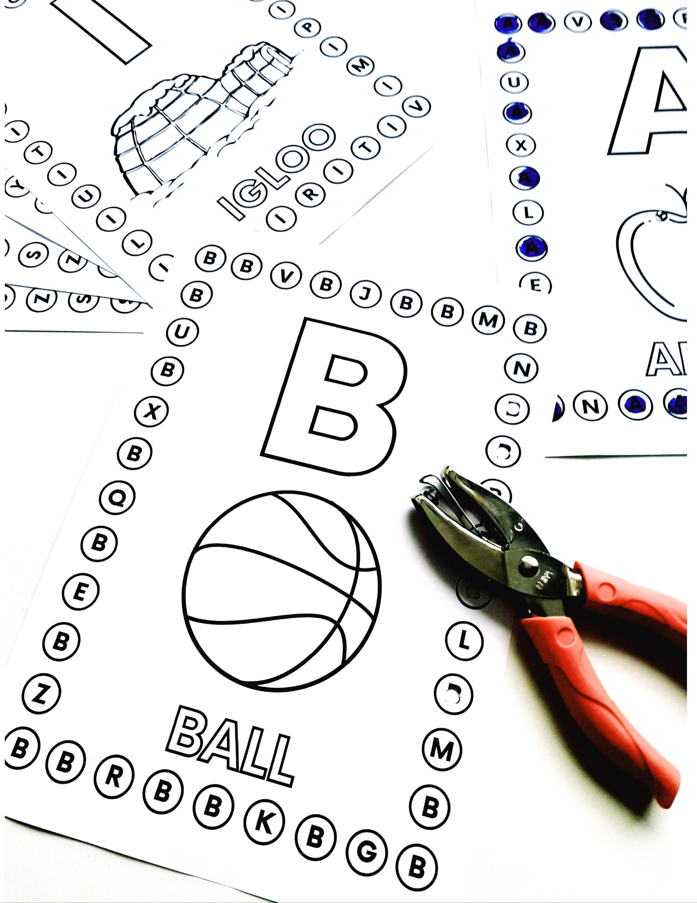 Alphabet Worksheet and Beginning Sound Activity, Fine Motor Activity - Etsy