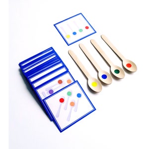 Spoon Pattern Activity, Color Matching Game - Etsy