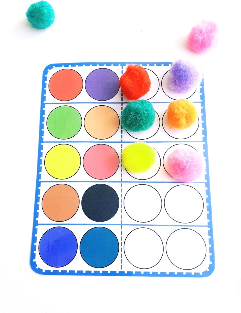 Color Matching Game, Fine Motor Skills - Etsy