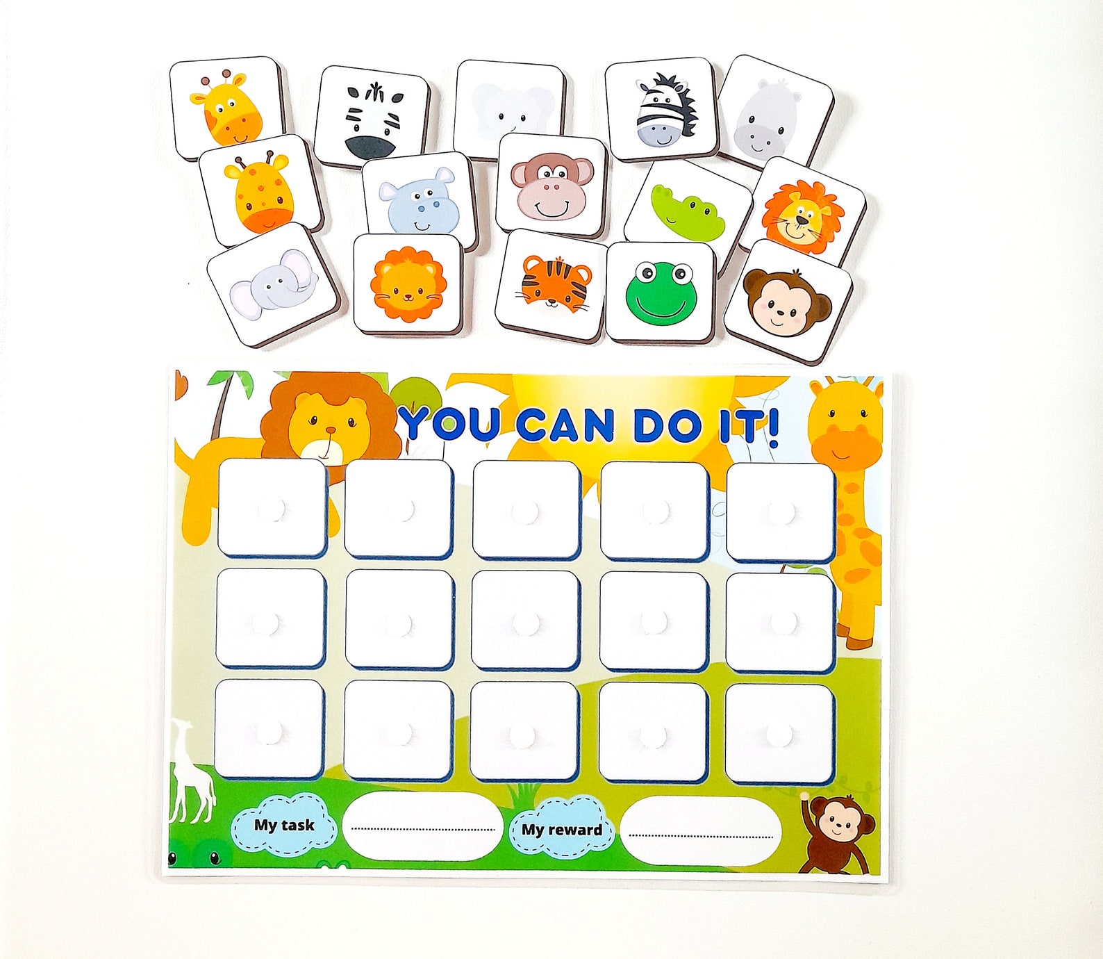 Safari Reward Chart Printable Behavior Chart Responsibility - Etsy