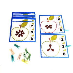 Counting Clips Cards, Counting Activity, Kindergarten Worksheets Math ...