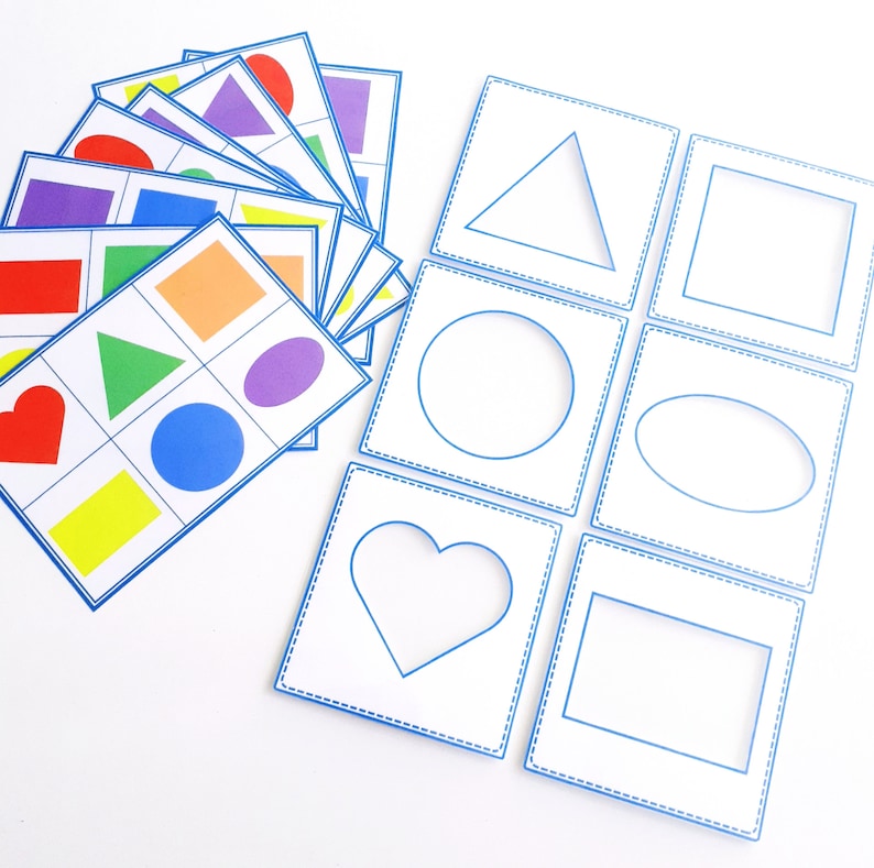 Shape Pattern Activity Shape Matching Game Fine Motor Skills - Etsy