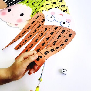 Hair Scissor Skills Activity, Learn Numbers, Cut Activity Worksheets ...