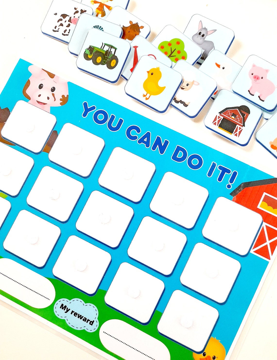 Farm Reward Chart Printable Behaviour Chart Responsibility - Etsy