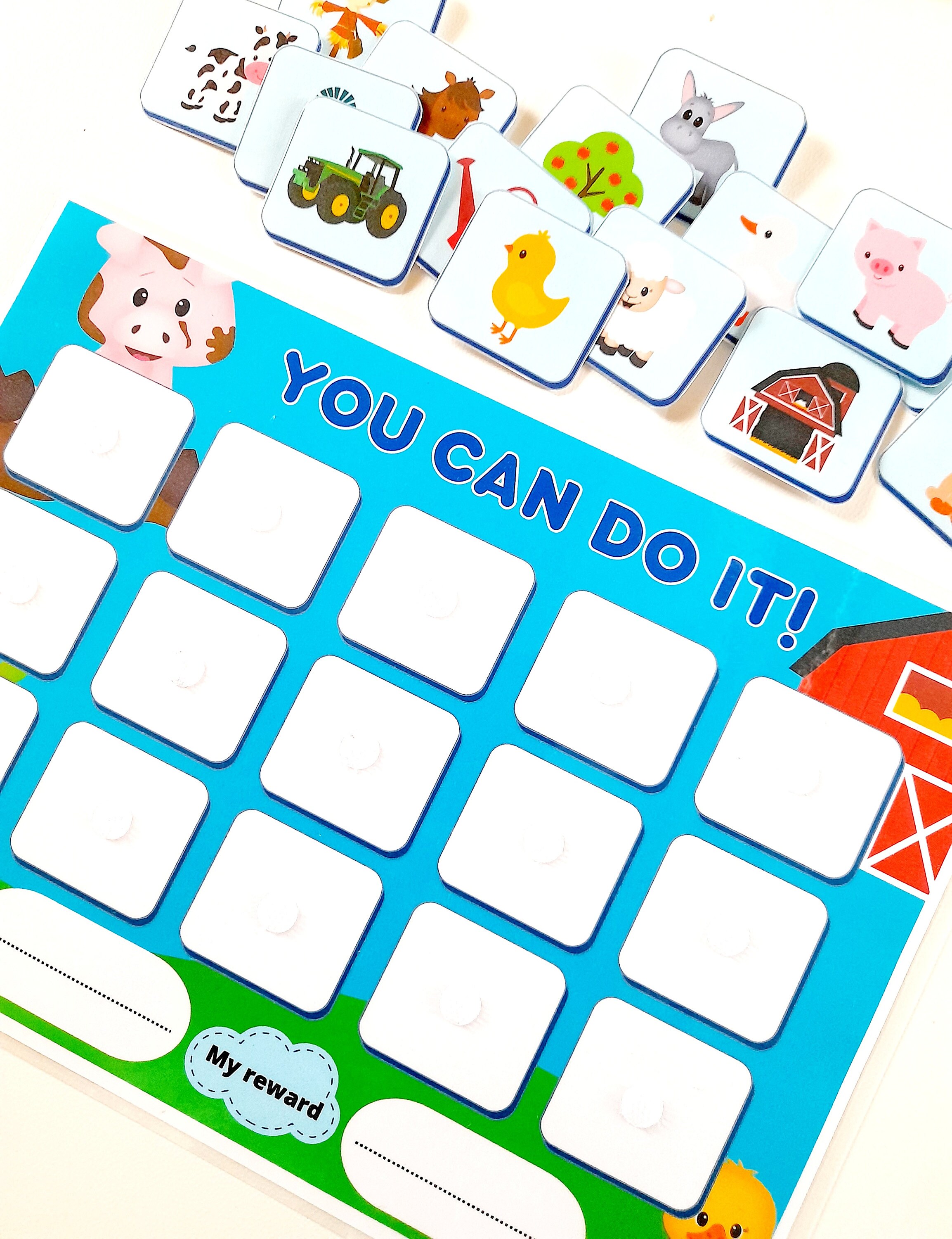 Farm Reward Chart Printable Behaviour Chart Responsibility - Etsy