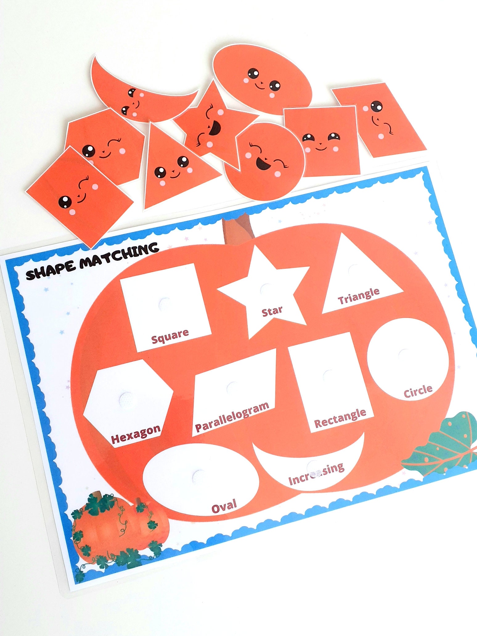 Shape Matching Game Homeschool Worksheet Preschool Shape - Etsy