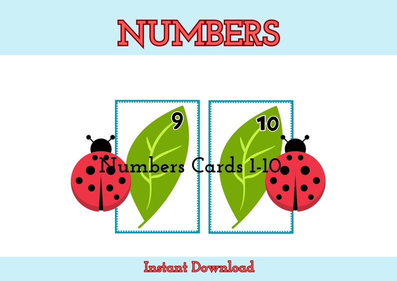 Number Flash Cards, Number Matching Game, Printable Learning Numbers - Etsy