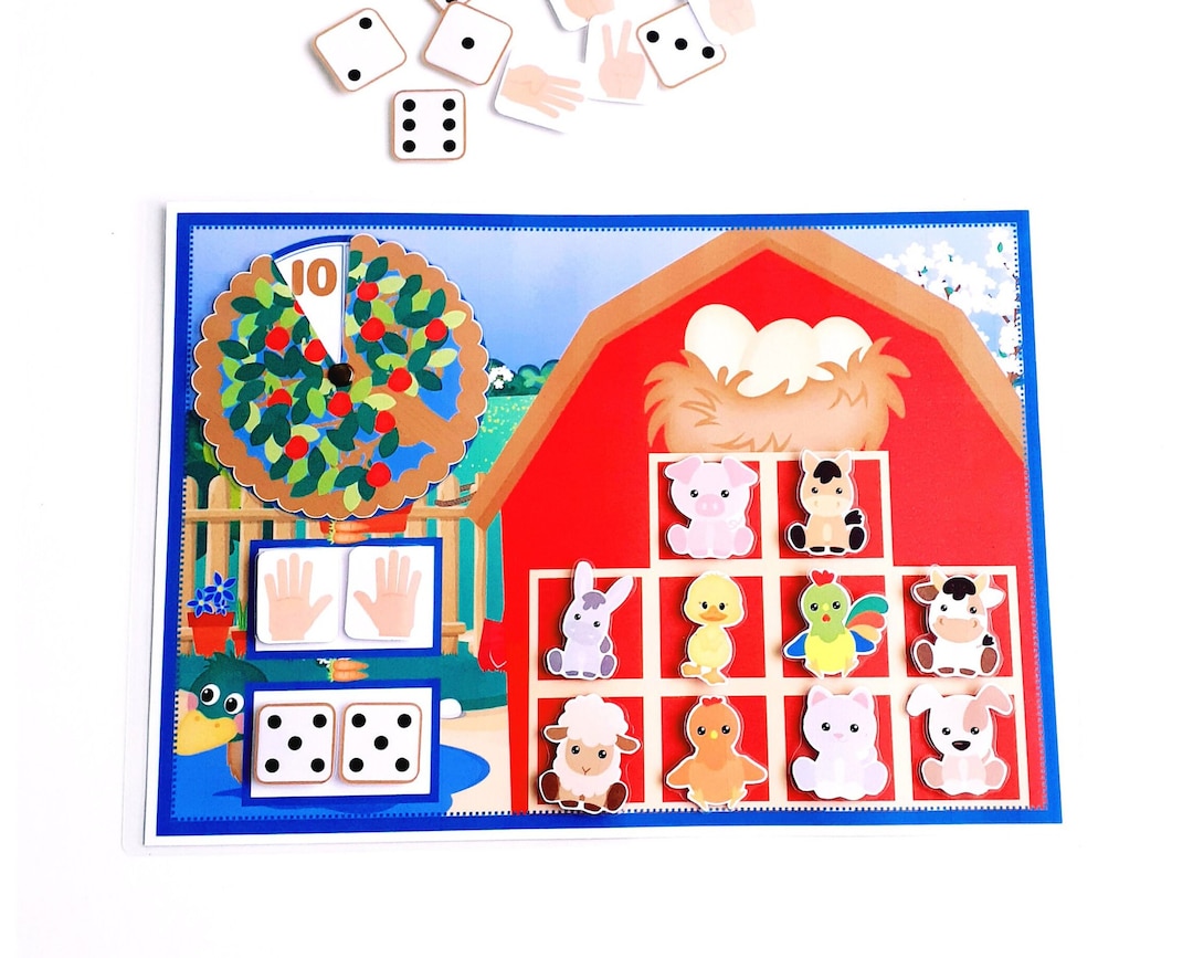 Farm Animal Counting Activity, Numbers 1 to 10, Fine Motor Activity - Etsy