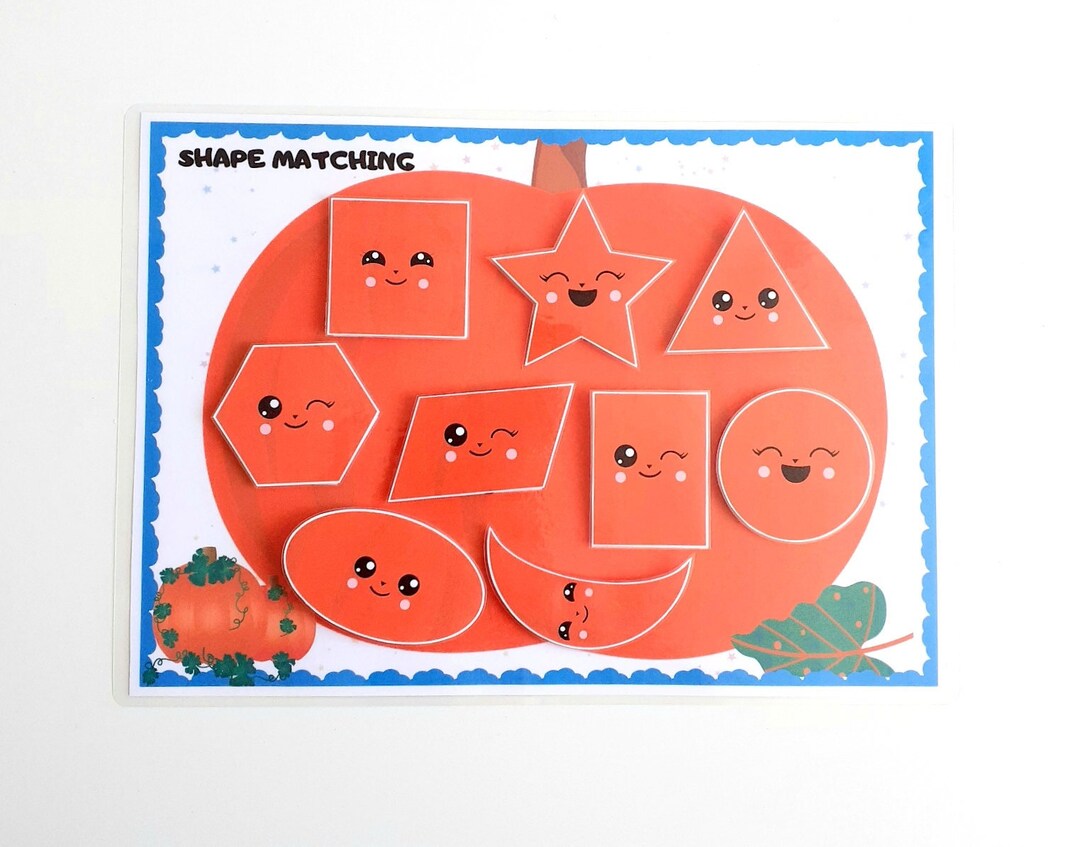 Shape Matching Game, Homeschool Worksheet, Preschool Shape Activities ...