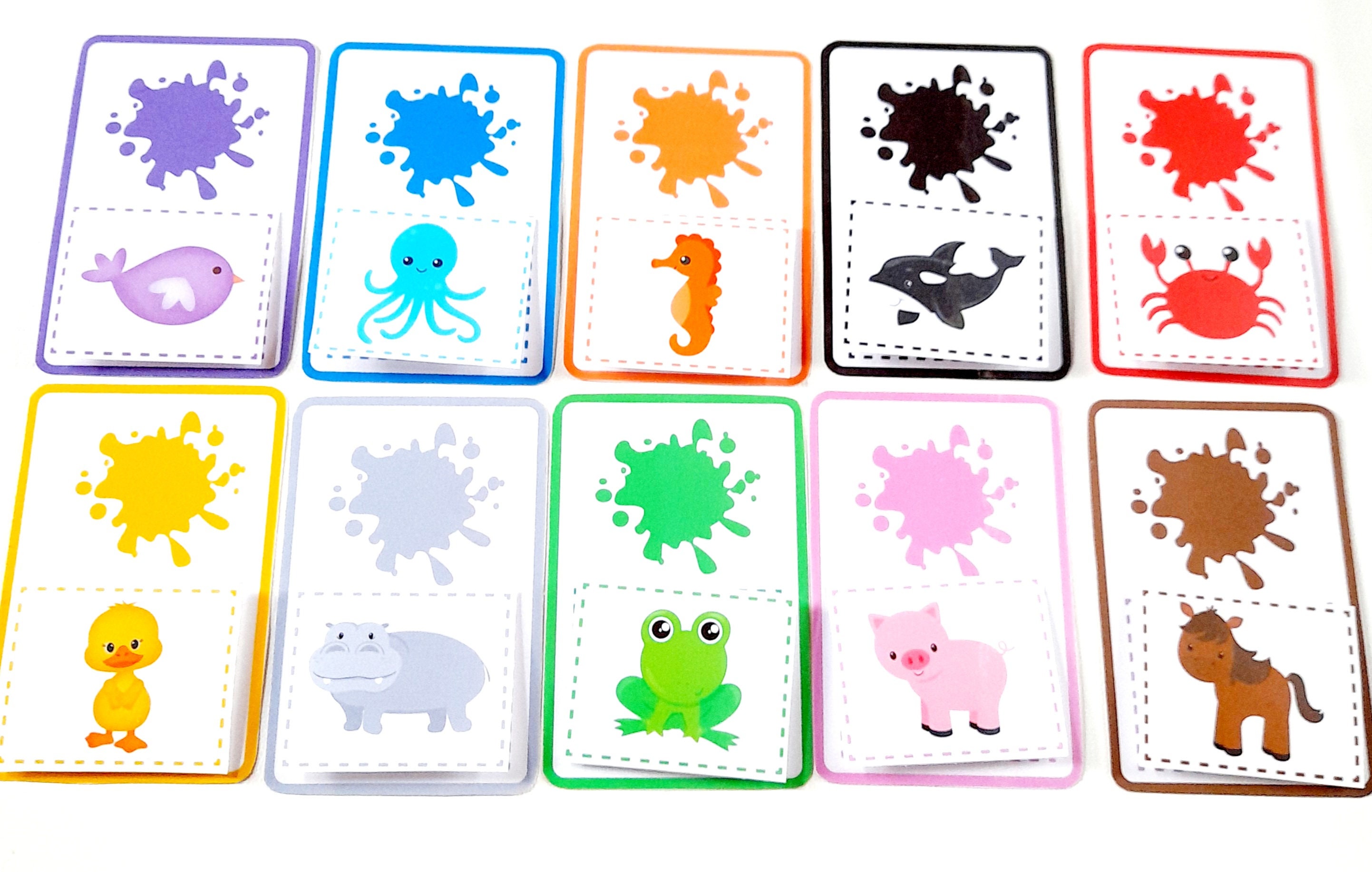 Color Activity With Animals, Fine Motor Skills, Homeschool Worksheet ...