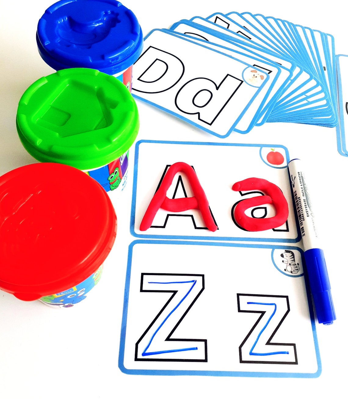 Alphabet Play Dough Mat Play Dough Activity Alphabet - Etsy