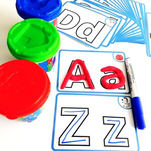 Alphabet Play Dough Mat, Play Dough Activity, Alphabet, Phonics ...