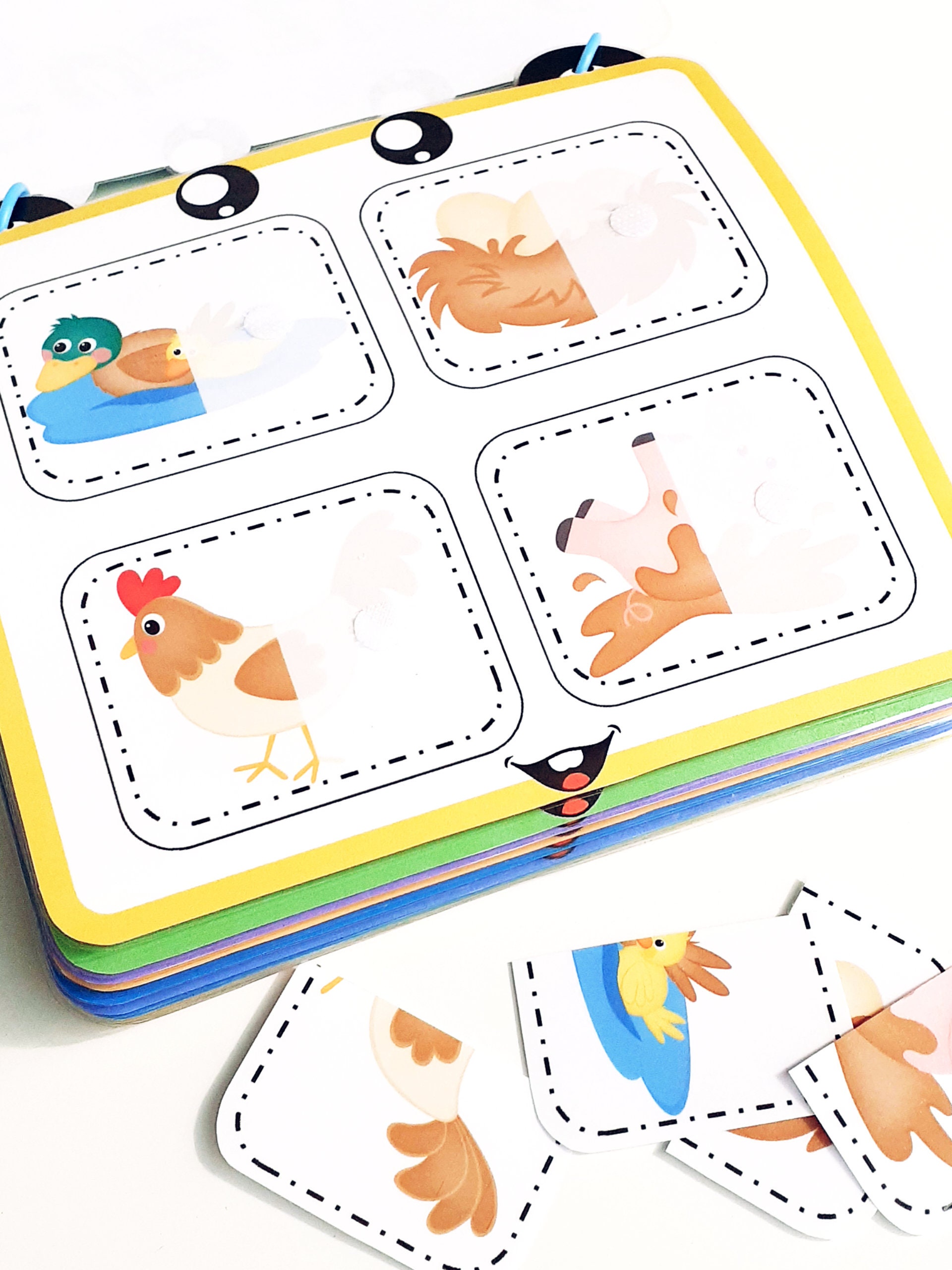 Printable Matching Puzzles, Printable Busy Book Activity Binder - Etsy