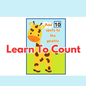 Giraffe Counting Activity Numbers 1 to 10 Count for Kids - Etsy