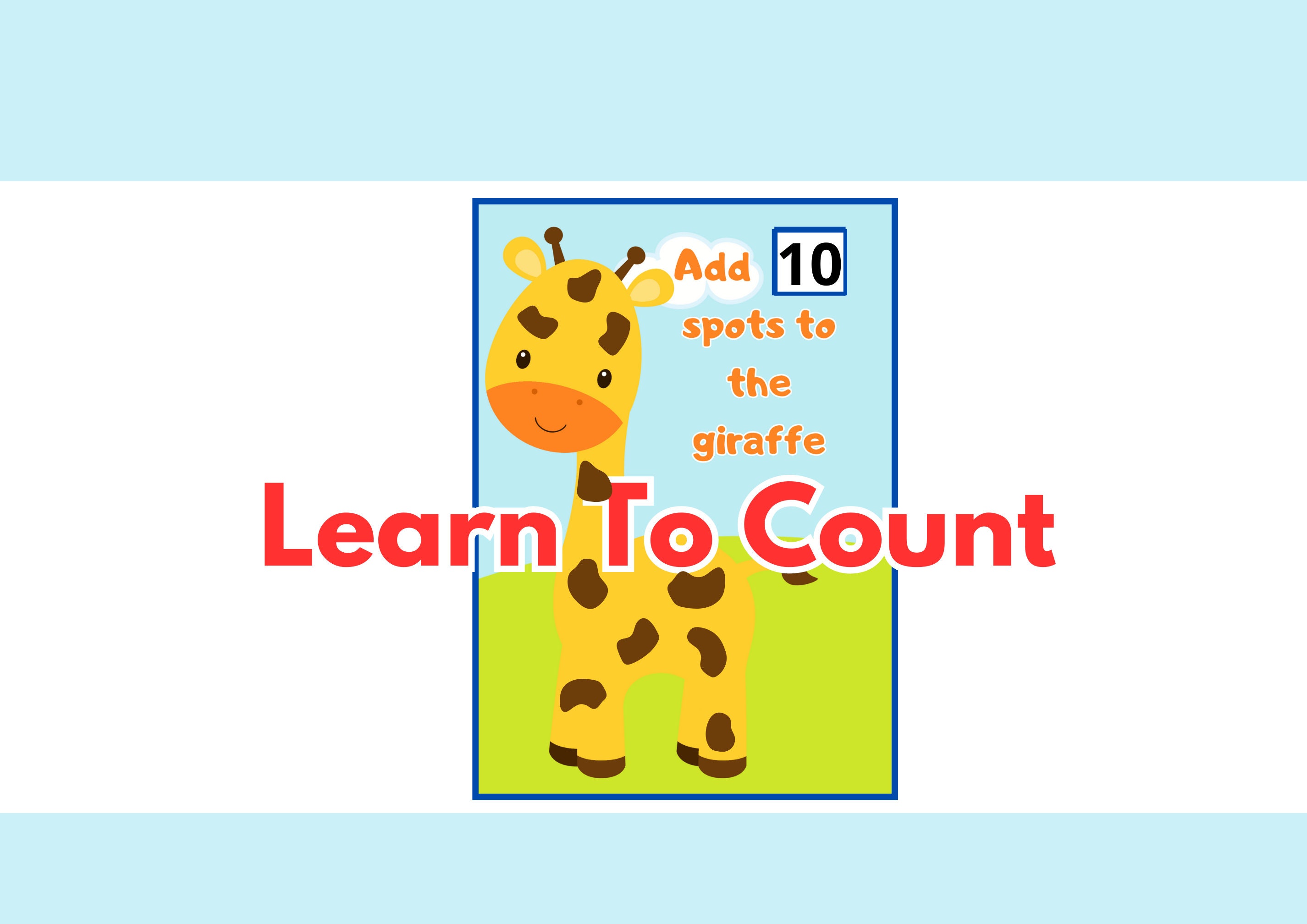 Giraffe Counting Activity Numbers 1 to 10 Count for Kids - Etsy