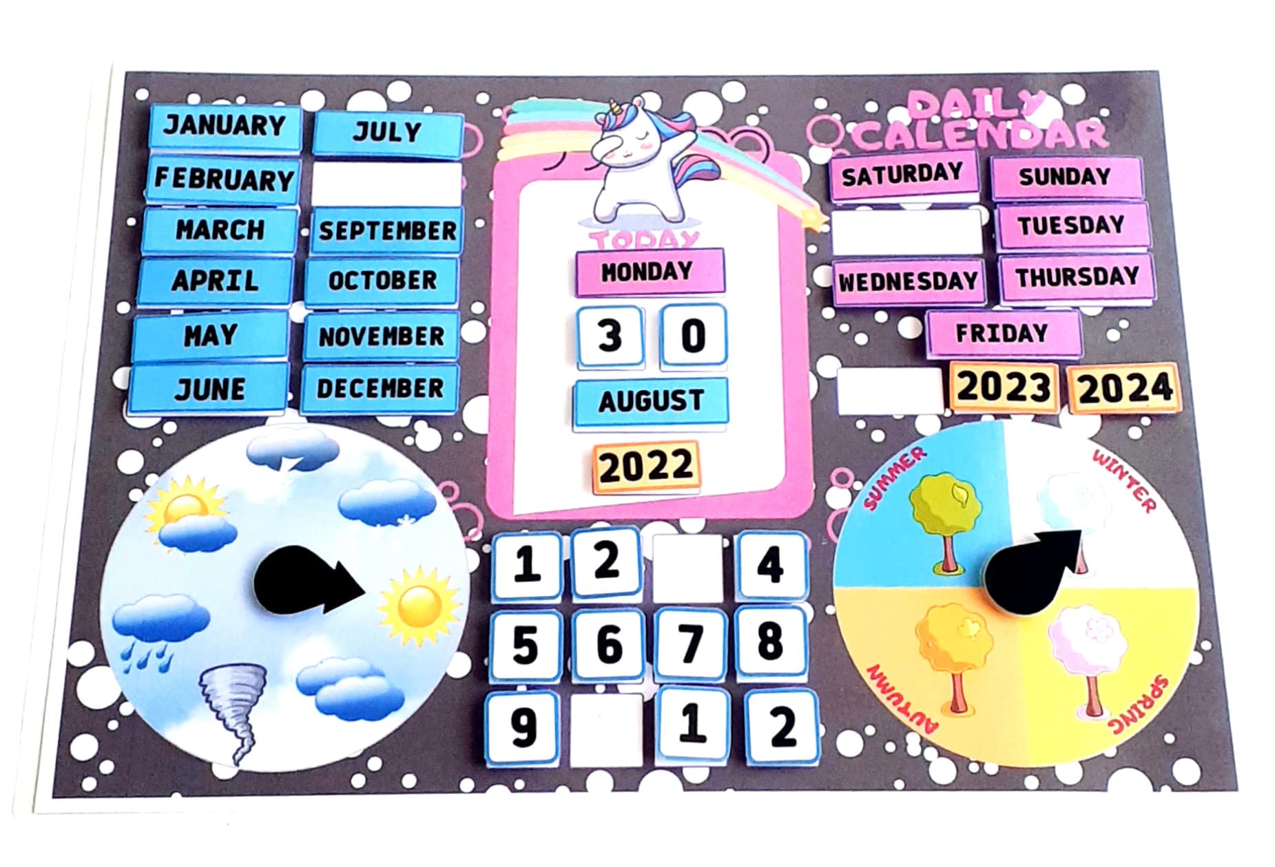 Daily Calendar, Printable Perpetual Calendar, Printable Calendar ...