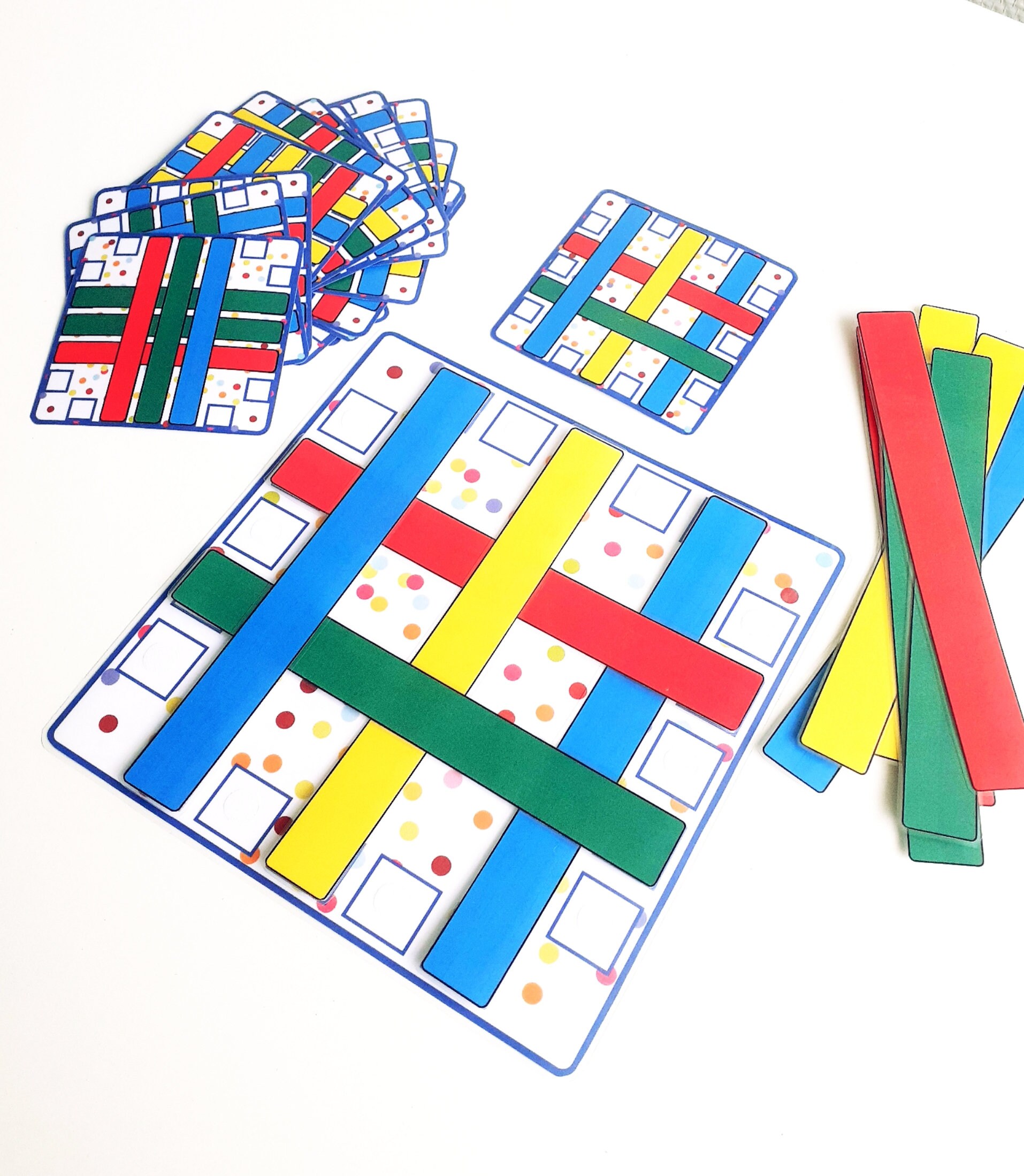 Stick Pattern Activity, Printable Shape Matching Game for Toddlers - Etsy