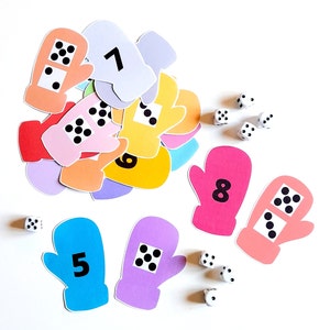 Mitten Counting Activity, Kindergarten Worksheets, Learn to Count 1 to ...