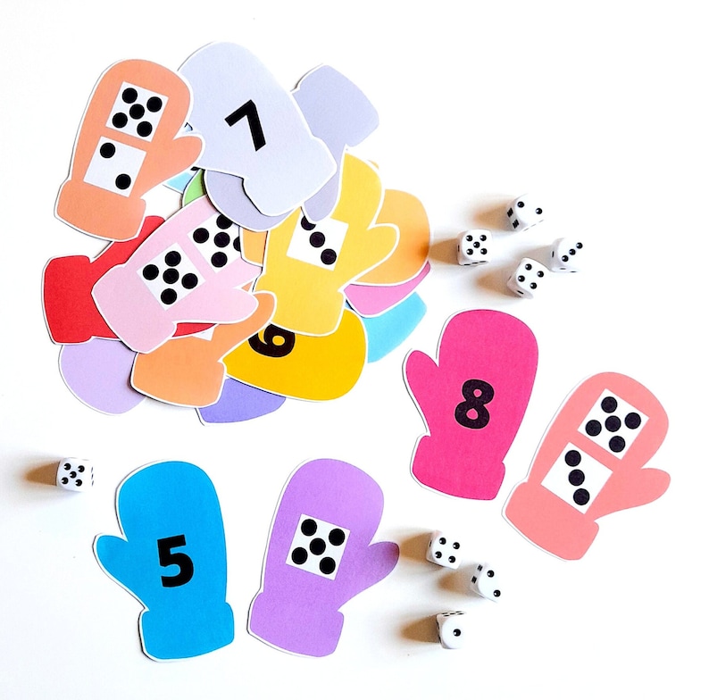 Mitten Counting Activity, Kindergarten Worksheets, Learn to Count 1 to ...